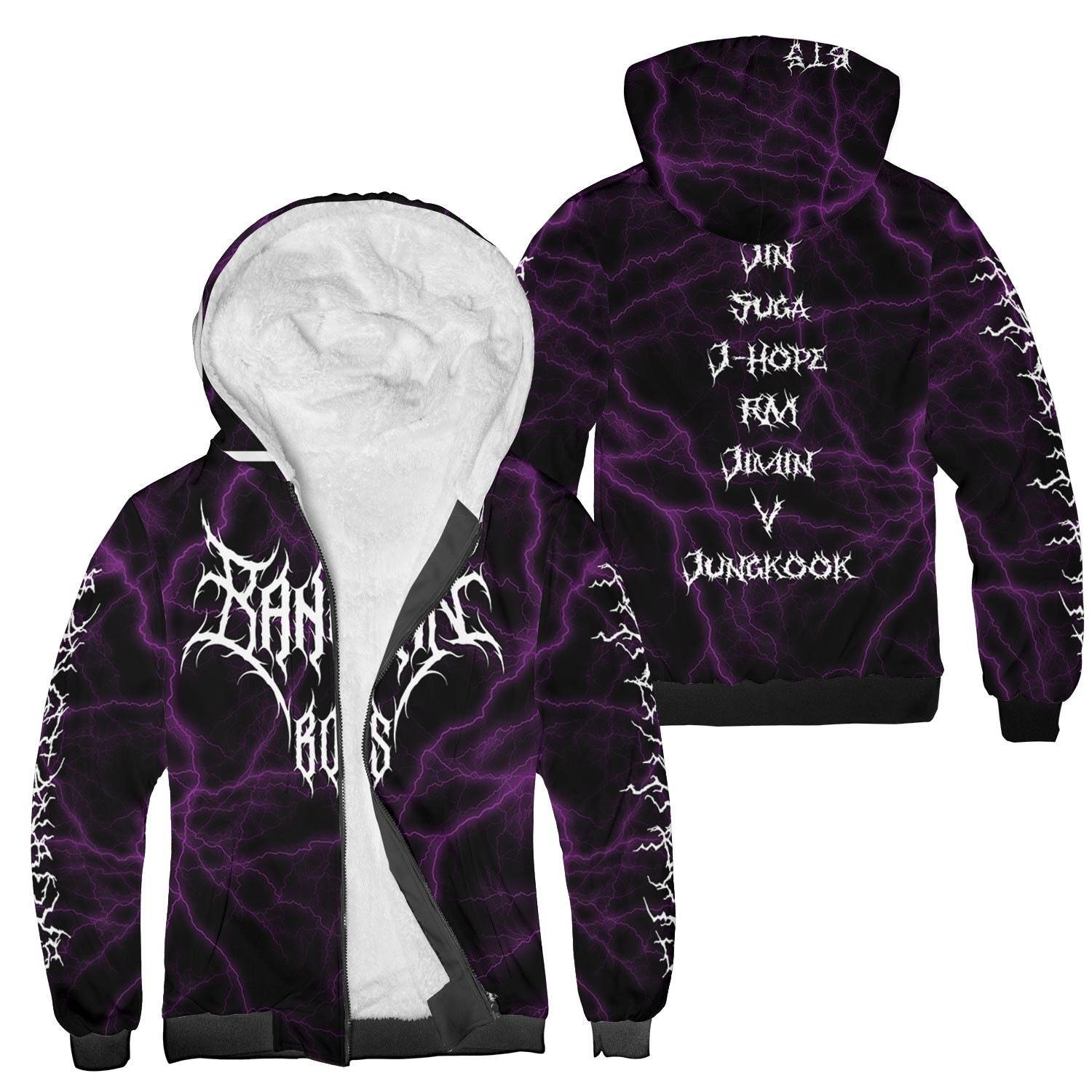BTS Kpop 3D Hoodie, Heavy Metal Jin Suga J-Hope RM Jimin V Jungkook 3D ...