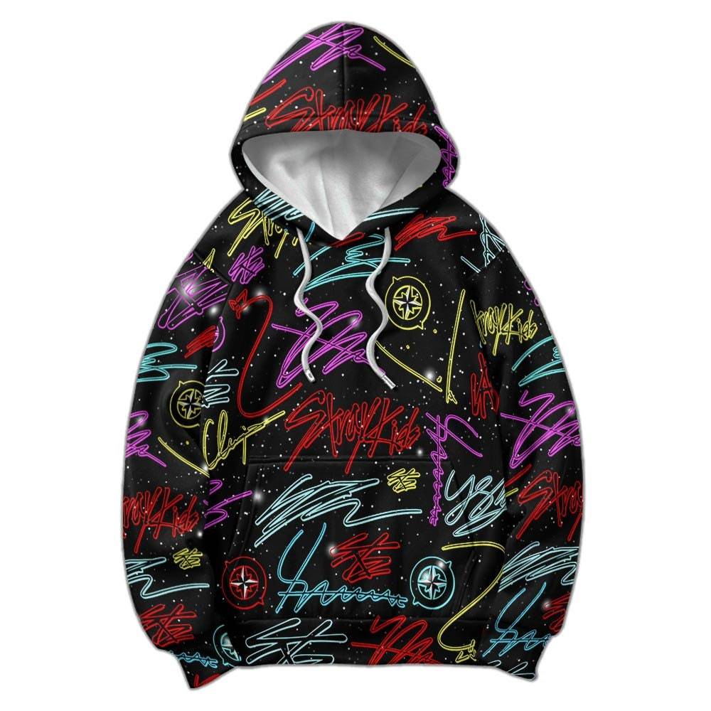 Stray Kids Kpop 3D Hoodie, Bang Chan Lee Know Hyunjin Felix Seungmin 3D ...