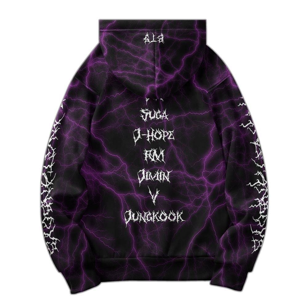 BTS Kpop 3D Hoodie, Heavy Metal Jin Suga J-Hope RM Jimin V Jungkook 3D ...