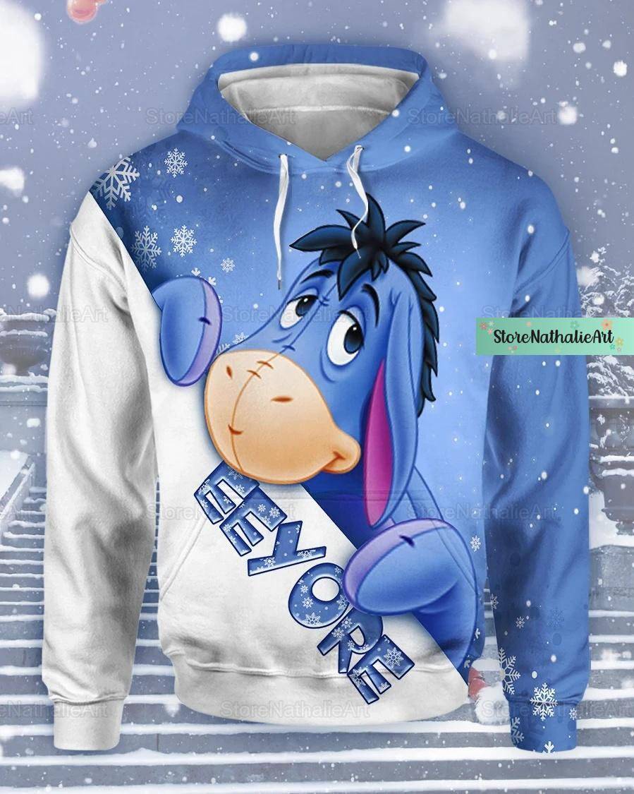 Christmas Disney Eeyore Hoodies, Cute Eeyore 3D Hoodies, Disney Eeyore ...