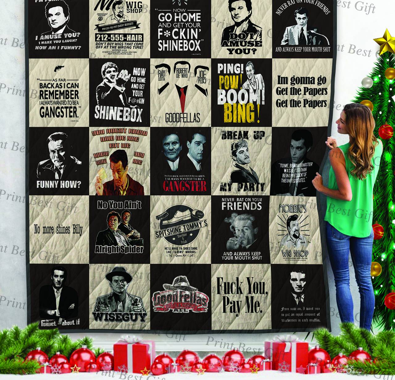 Goodfellas Poster Quilt 2 and Home Decor - One Buddy Store