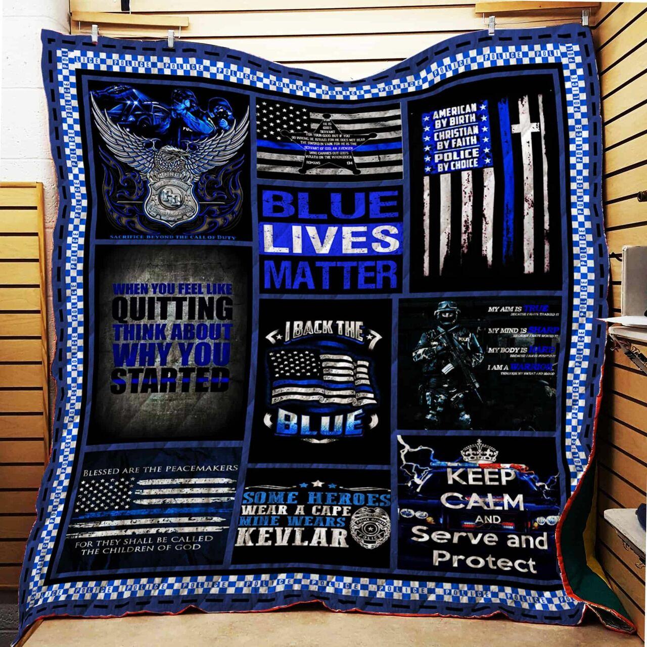 The Thin Blue Line Ah Quilt Derqbu and Home Decor - One Buddy Store