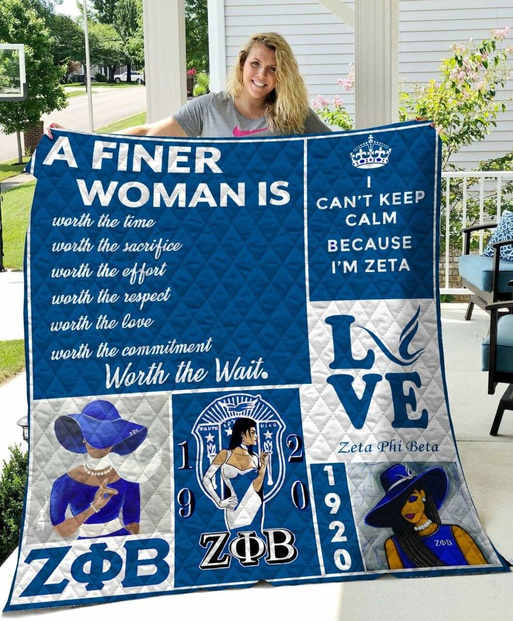 Zeta Phi Beta Queen Quilt All Over Printed and Home Decor - One Buddy Store