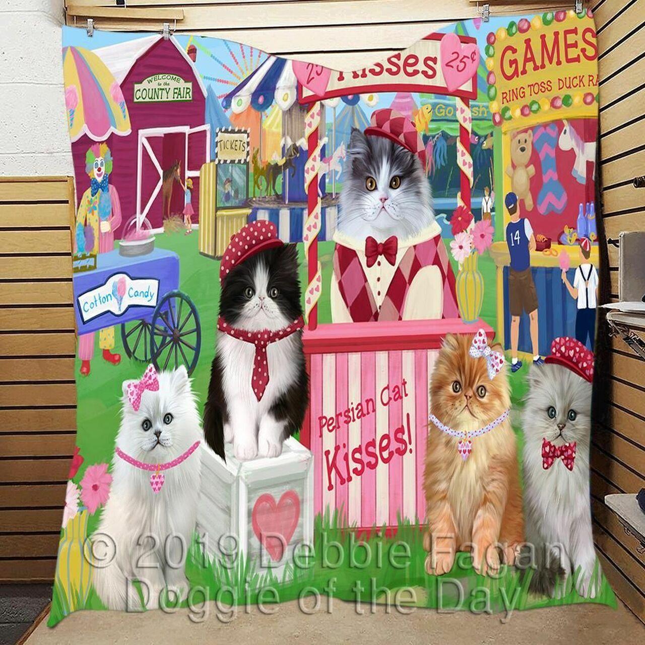 Persian Cat Kissing Booth All Quilt Cikng and Home Decor - One Buddy Store