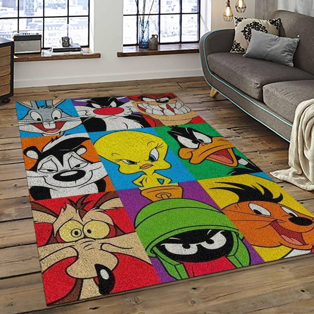 Looney Tunes Characters Cartoon Movie Carpet Rectangle Area Rug For ...