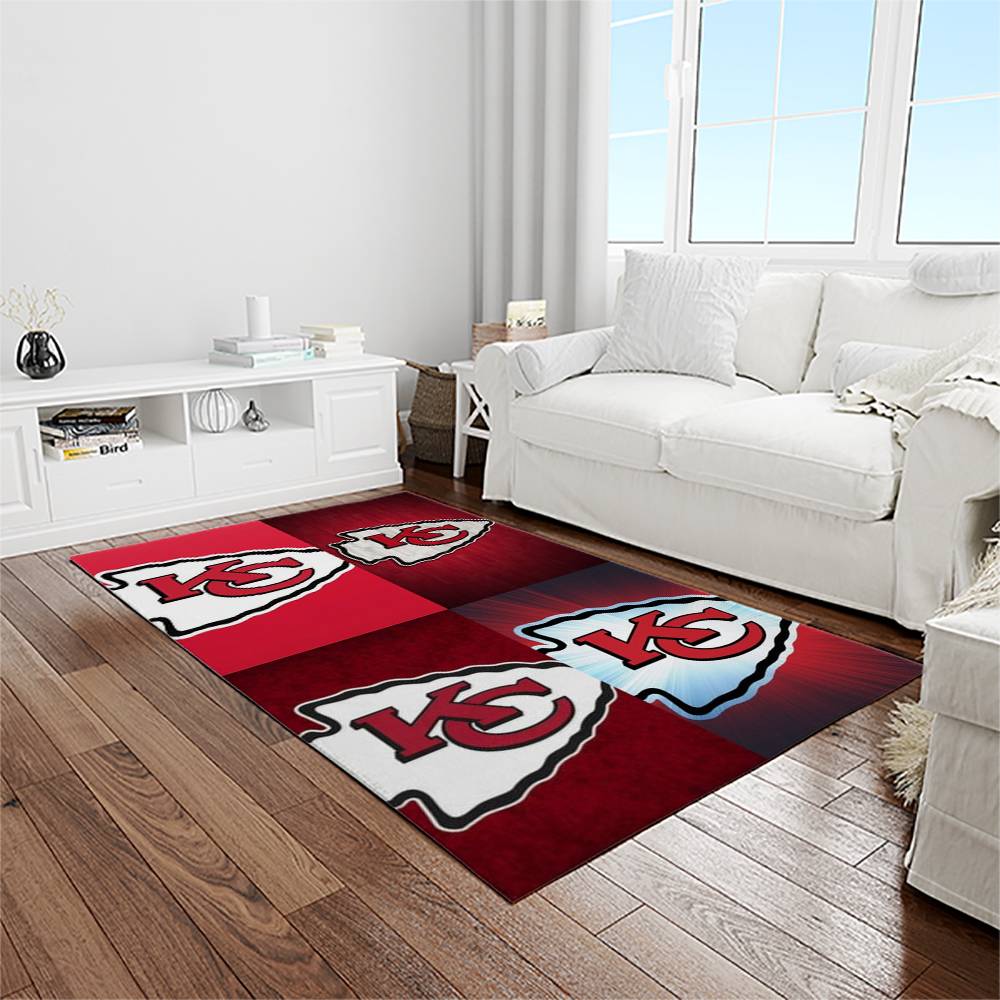 NFL Kansas City Chiefs Football Team Logo Sport Carpet Rectangle Area ...