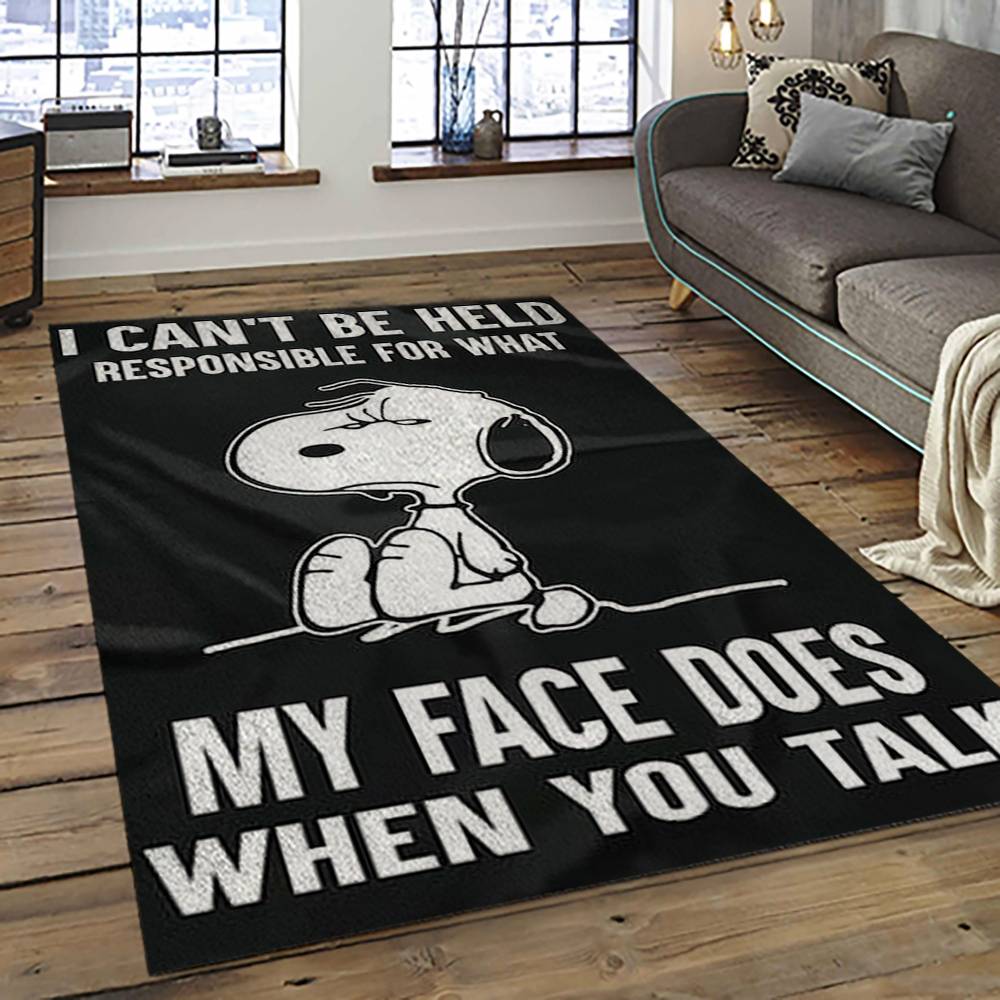 Snoopy Cartoon Movie Carpet Rectangle Area Rug For Living Room Bedroom ...