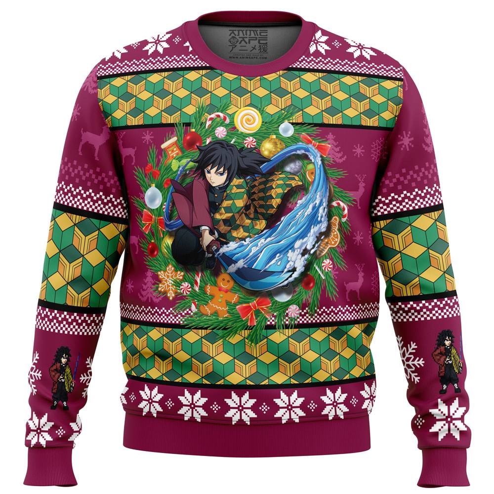 Christmas Giyuu Tomioka Demon Slayer Ugly Christmas Sweater Perfect And ...