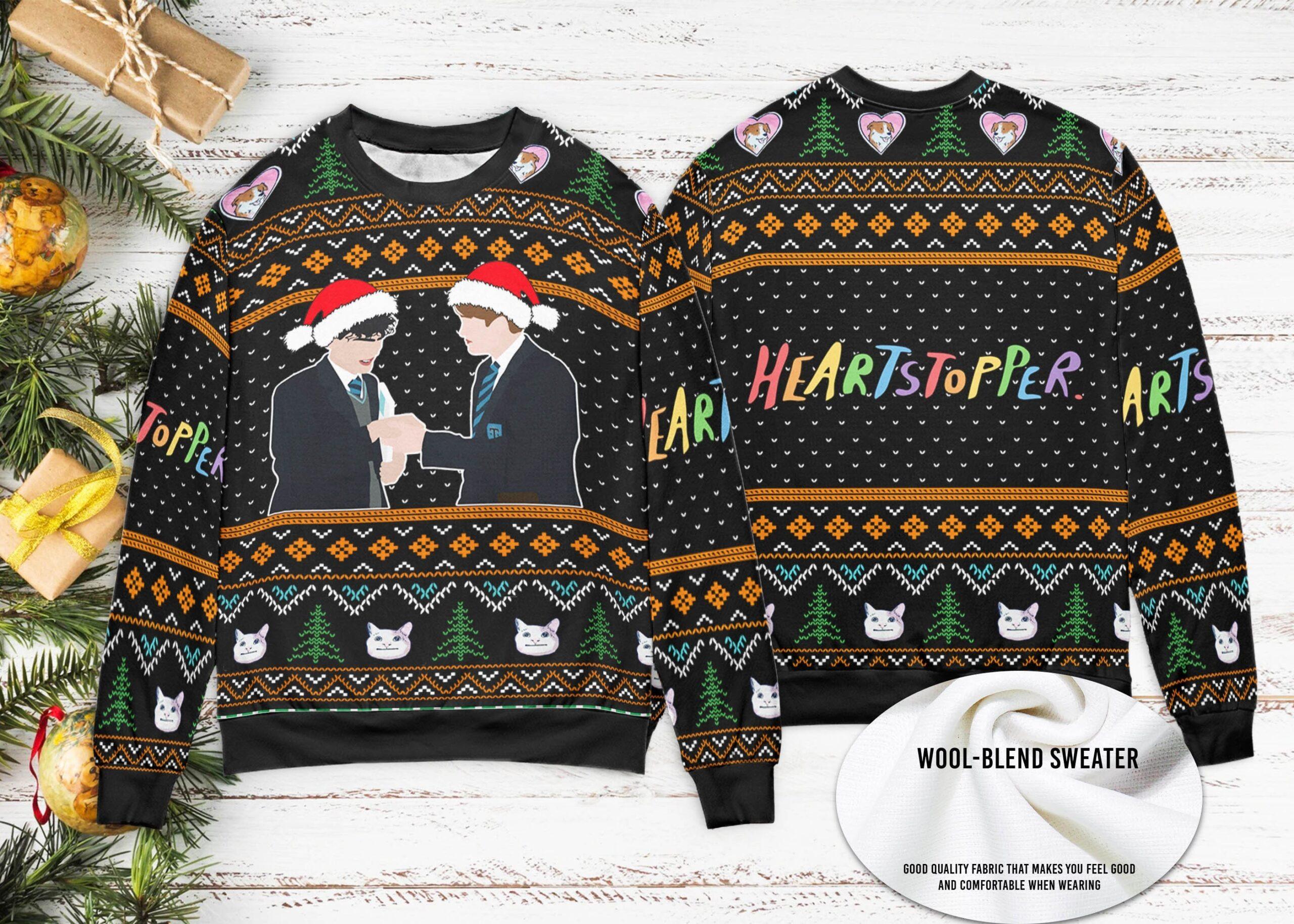 LGBTQ Mery Christmas LGBT Pride Heartstopper Nick And Charlie Sweater ...