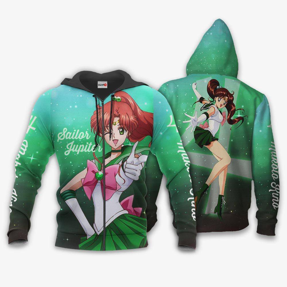 Anime Sailor Jupiter Makoto Kino Hoodie Sailor Moon Anime Perfect And ...